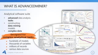 AdvancedMiner predictive analytics software platform overview | PDF