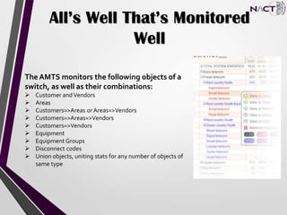 Advanced Monitoring & Troubleshooting System (AMTS) | PPTX