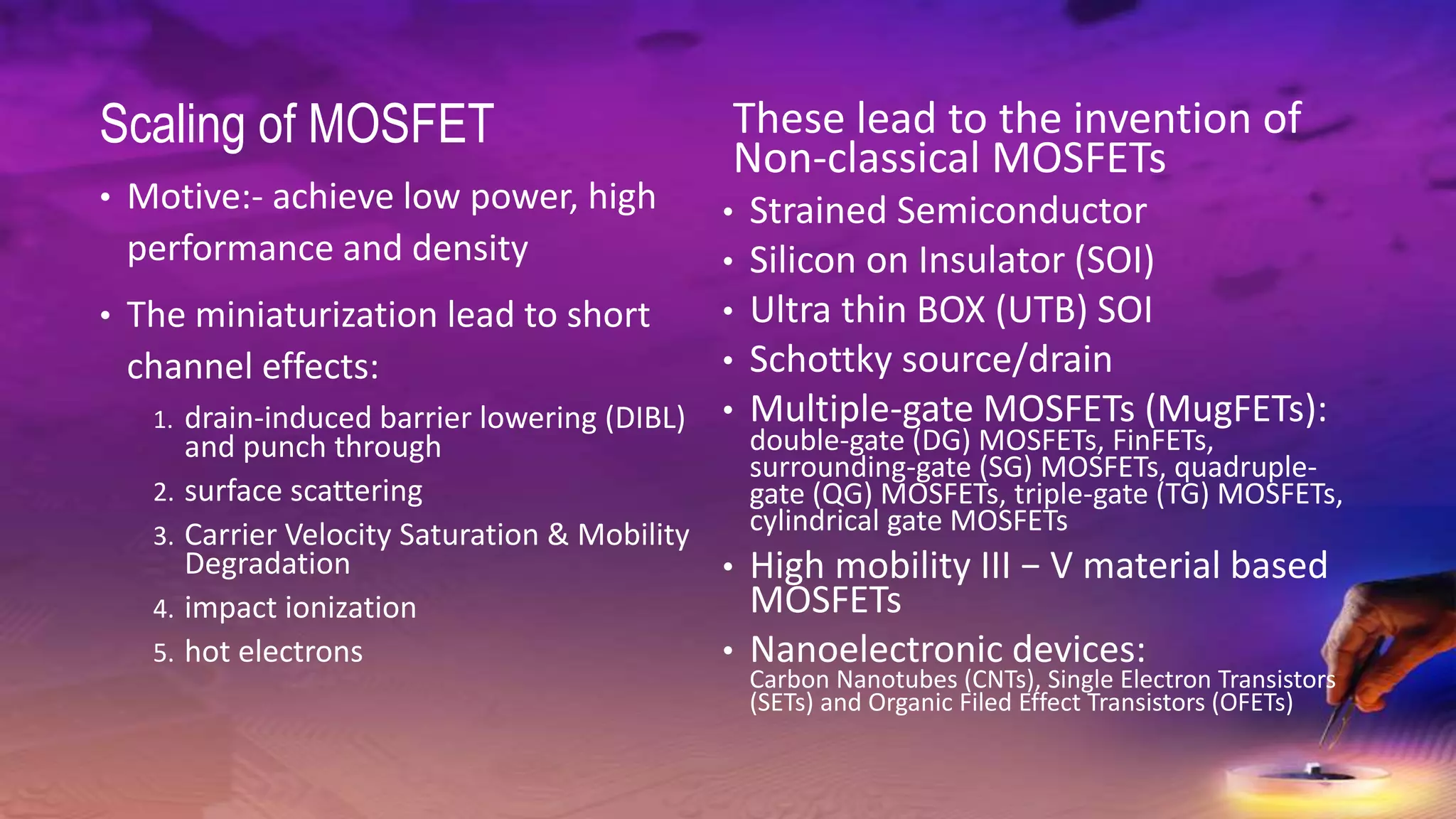 Advanced mosfet architectures | PPTX
