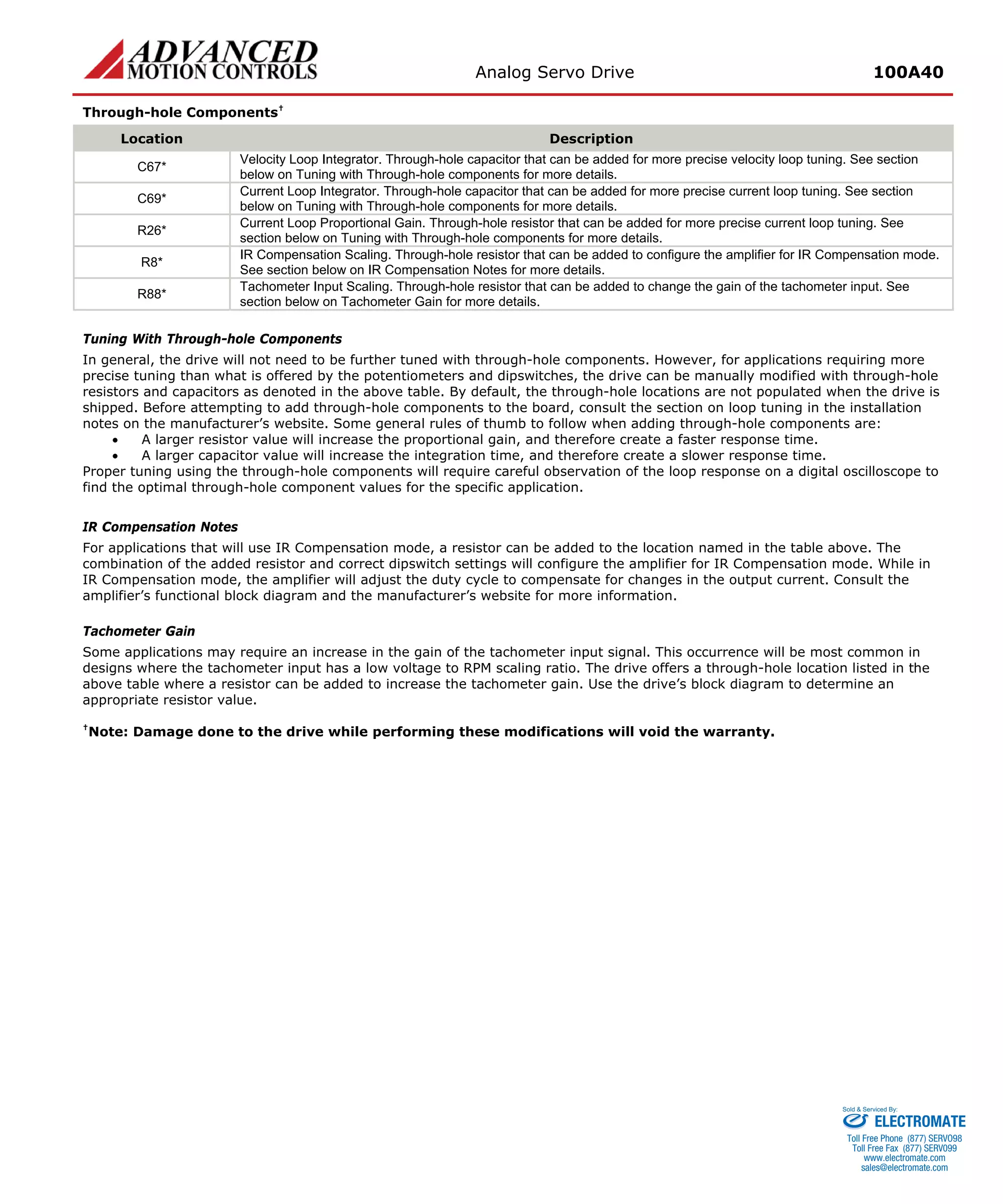 Advanced motion controls 100a40 | PDF