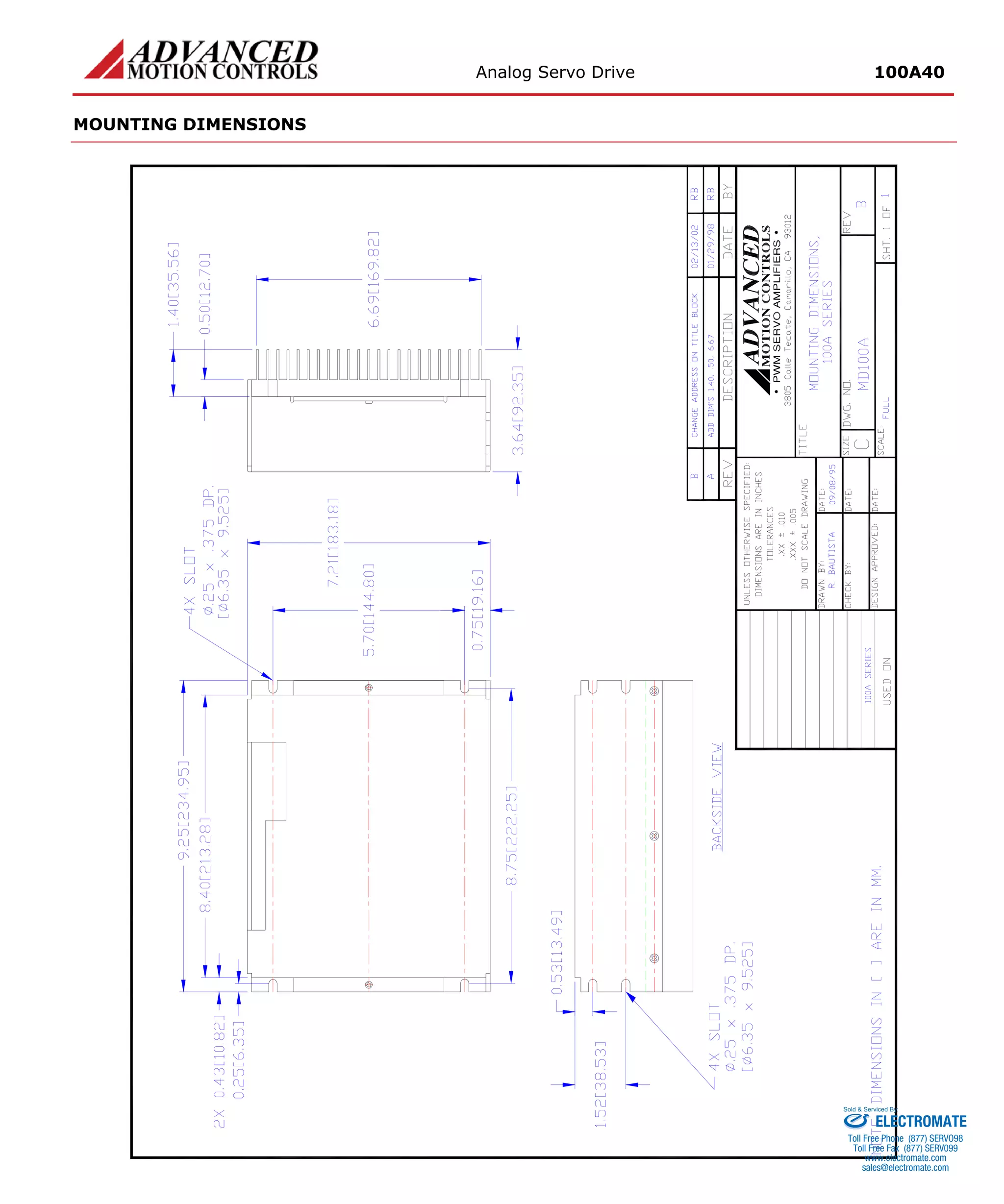 Advanced motion controls 100a40 | PDF
