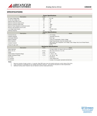 Advanced motion controls 100a40 | PDF