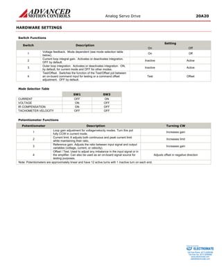 Advanced motion controls 20a20 | PDF | Computer Peripherals | Computing