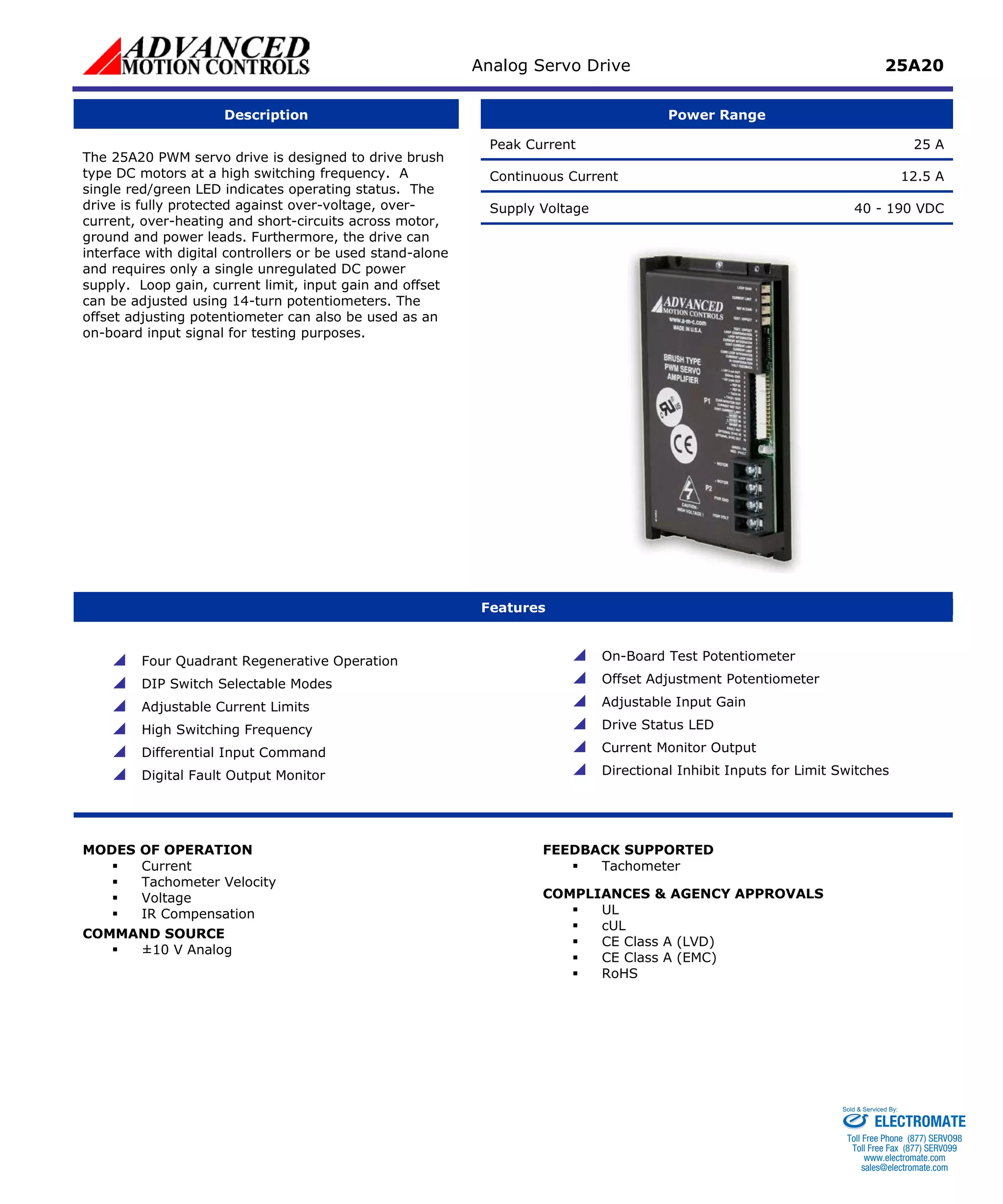Advanced motion controls 25a20 | PDF | Computer Peripherals | Computing