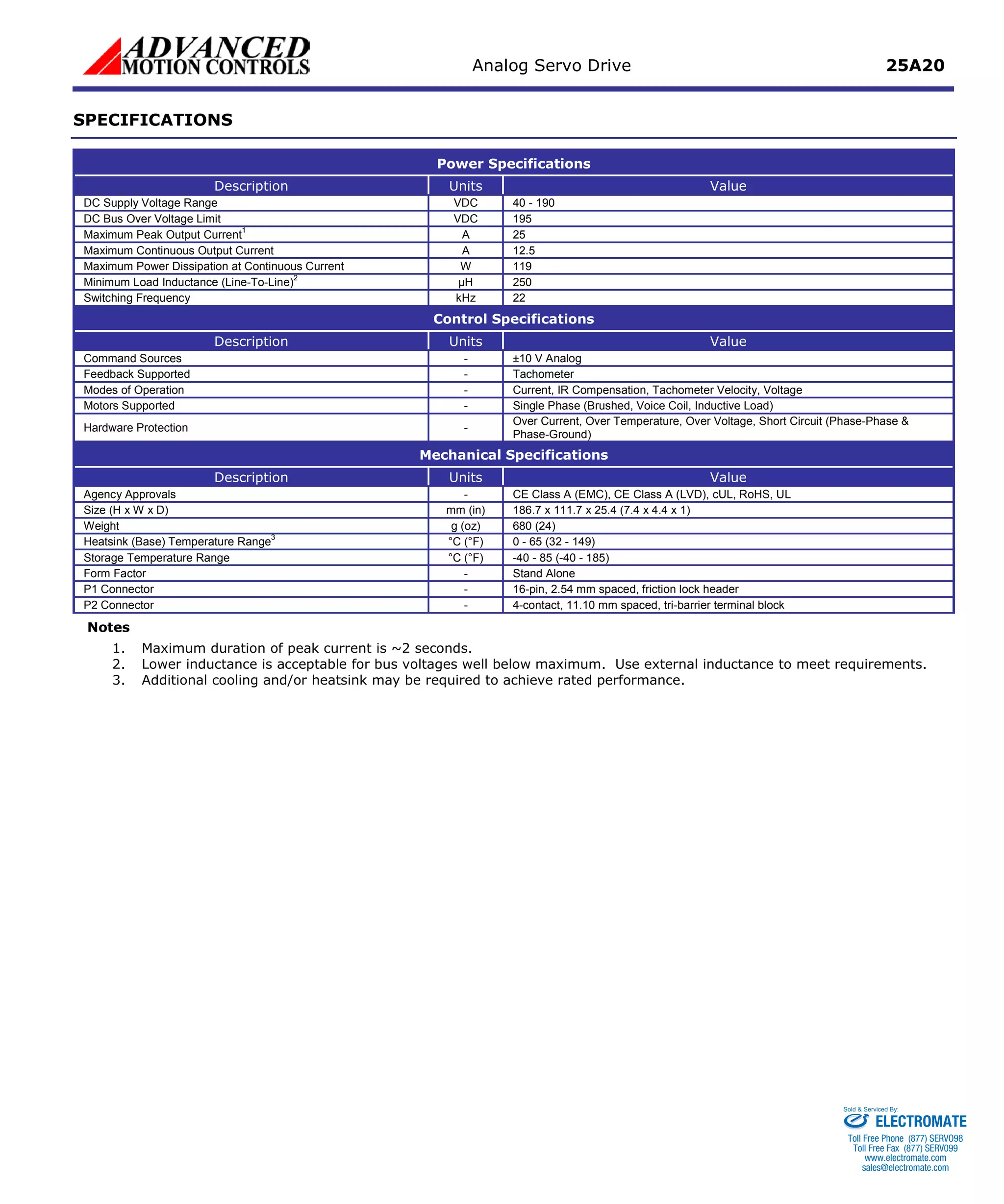 Advanced motion controls 25a20 | PDF | Computer Peripherals | Computing