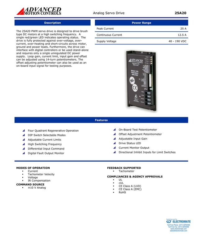 Advanced motion controls 25a20 | PDF | Computer Peripherals | Computing
