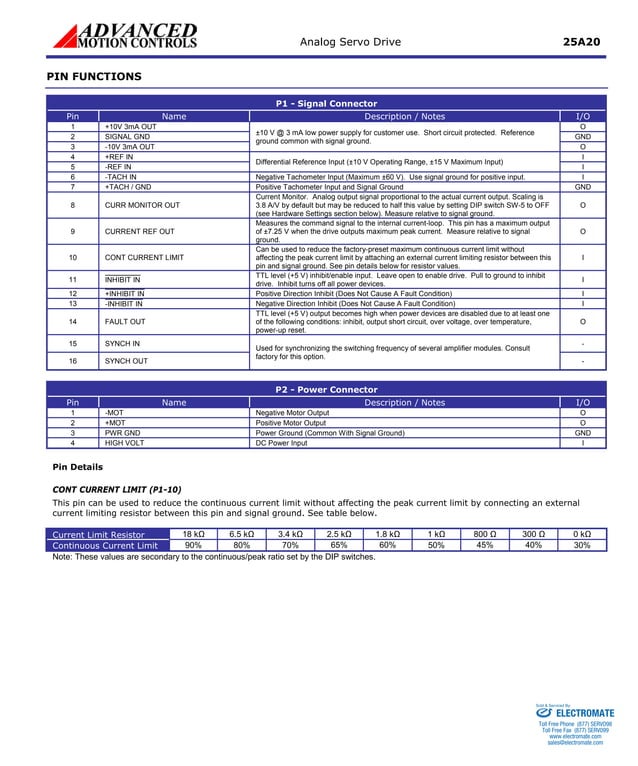 Advanced motion controls 25a20 | PDF | Computer Peripherals | Computing