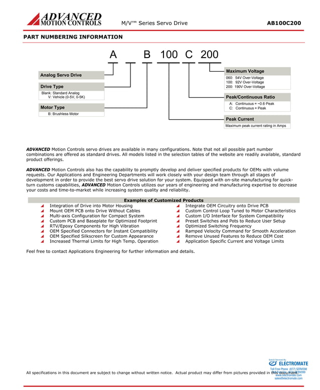 Advanced motion controls ab100c200 | PDF | Computer Peripherals | Computing