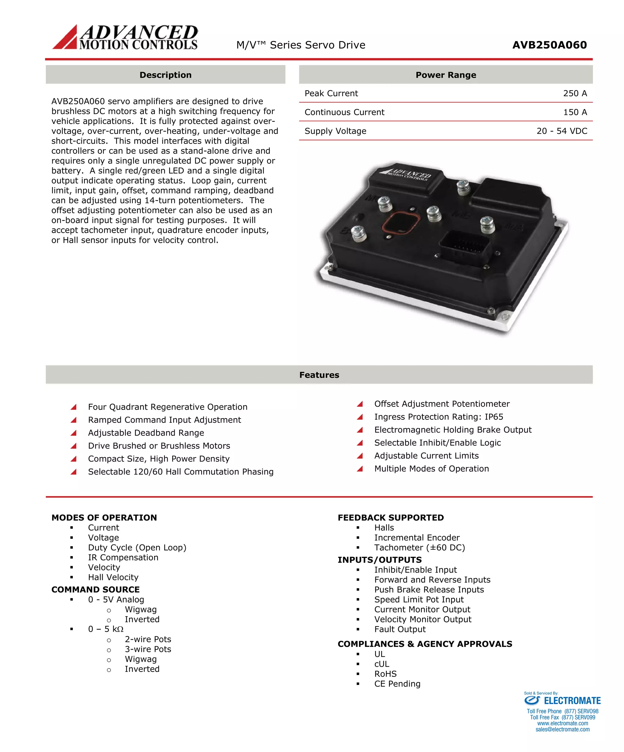 Advanced motion controls avb250a060 | PDF