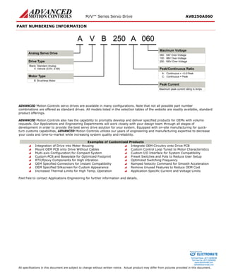 Advanced motion controls avb250a060 | PDF