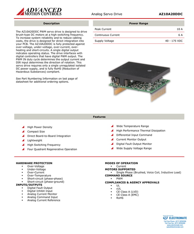Advanced motion controls az10a20ddc | PDF