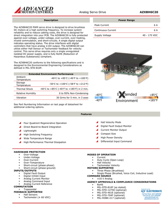 Advanced motion controls azxbh6c20 | PDF