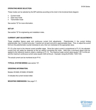 Advanced motion controls b15a20 | PDF