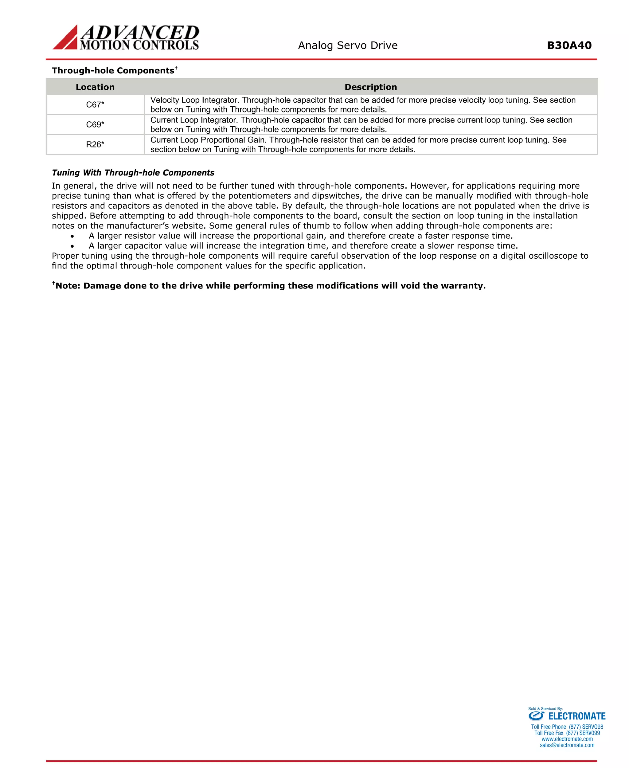 Advanced motion controls b30a40 | PDF