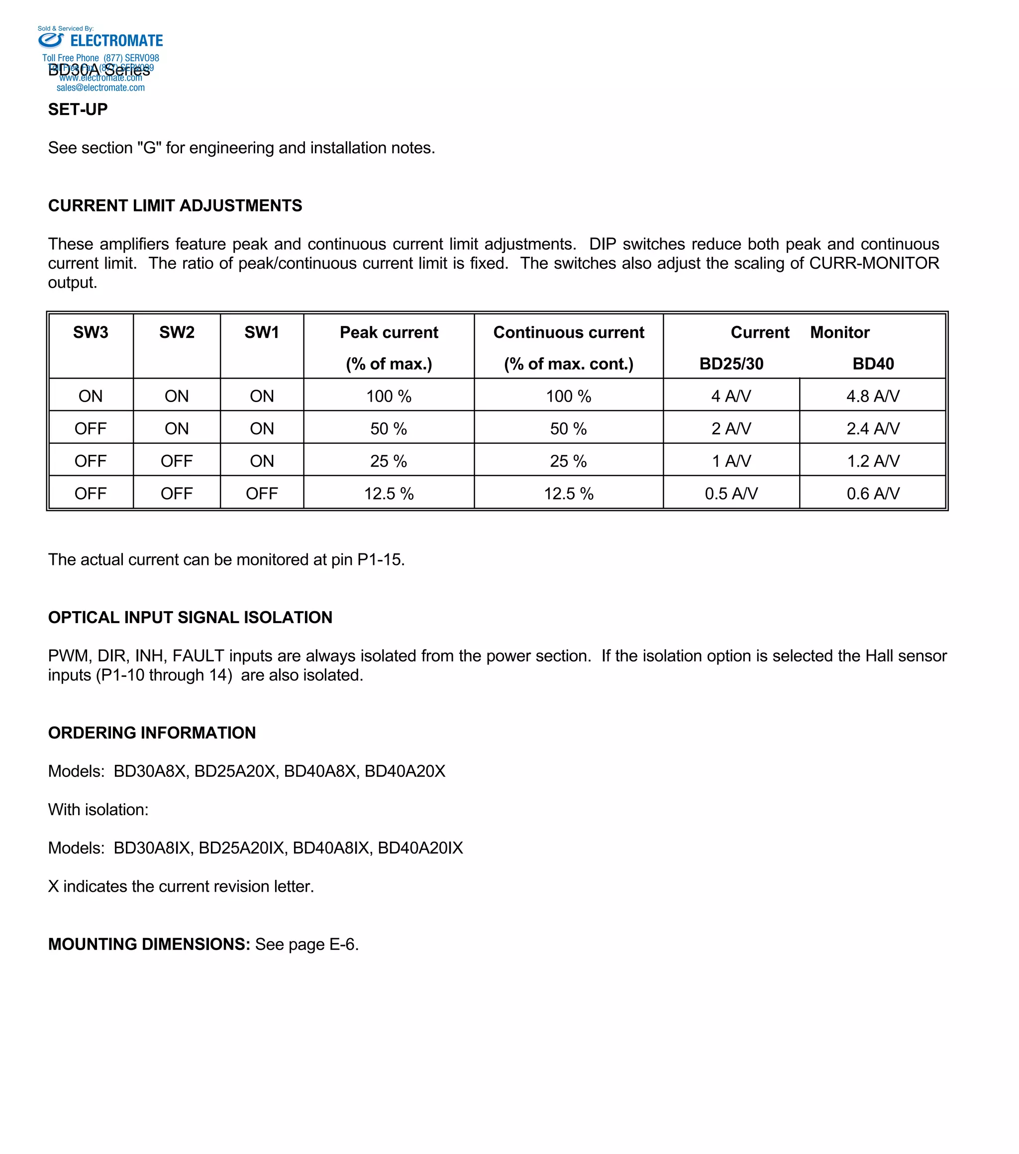 Advanced motion controls bd40a8 | PDF