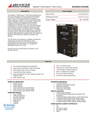 Advanced motion controls dpcania 015s400 | PDF | Computer Peripherals | Computing