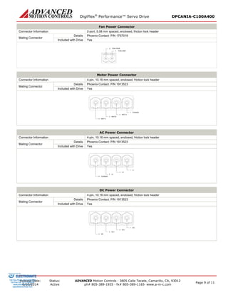 Advanced motion controls dpcania c100a400 | PDF