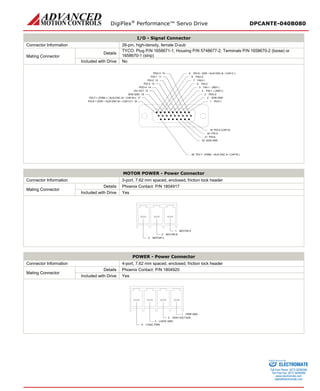 Advanced motion controls dpcante 040b080 | PDF