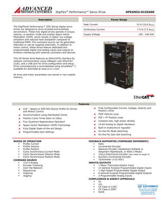Advanced motion controls dpeaniu 015s400 | PDF