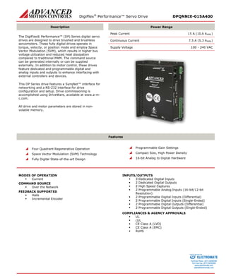 Advanced motion controls dpqnnie 015a400 | PDF