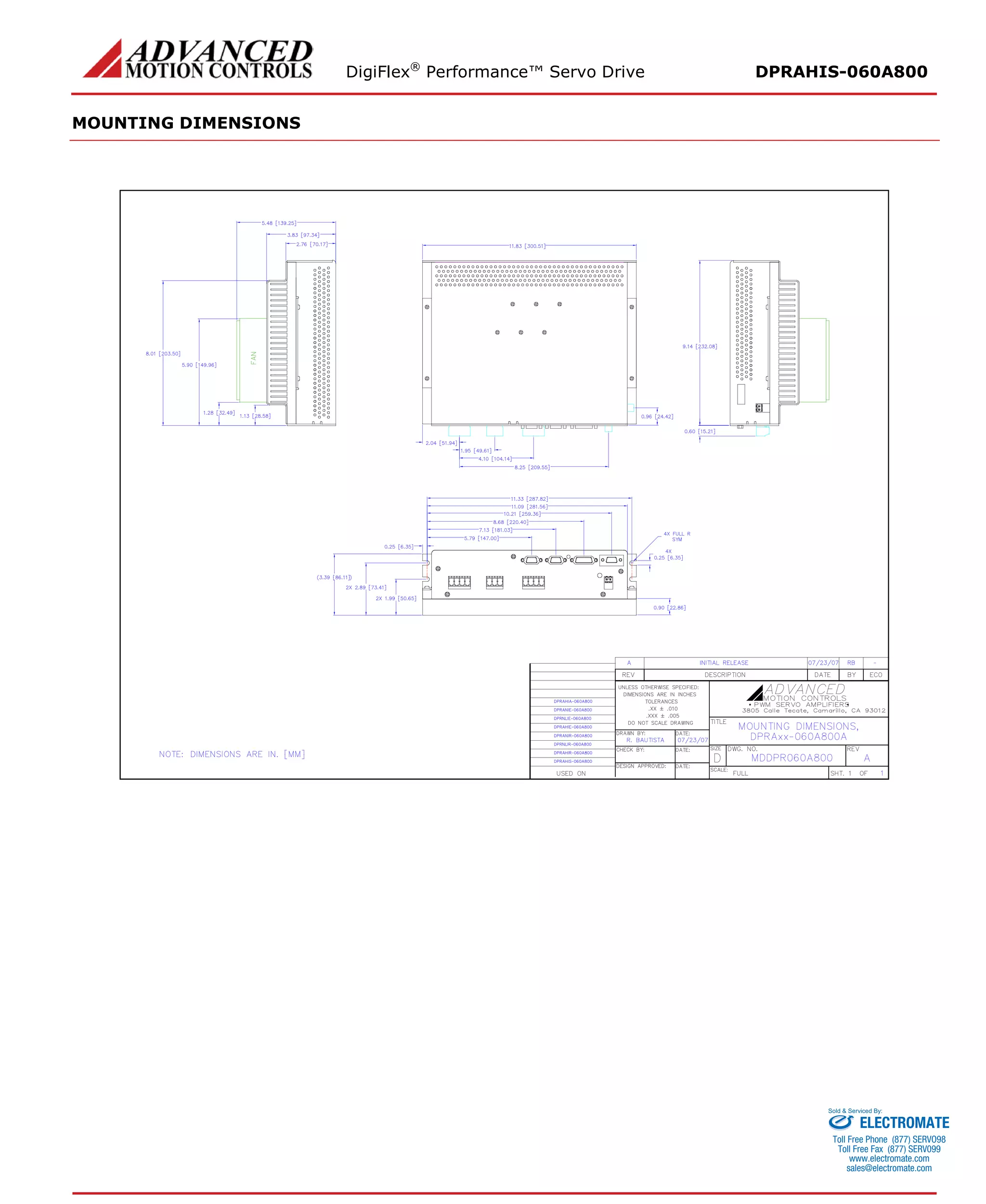 Advanced motion controls dprahis 060a800 | PDF