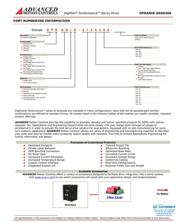 Advanced motion controls dpranie 060a400 | PDF
