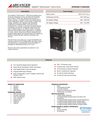 Advanced motion controls dpranie c100a400 | PDF