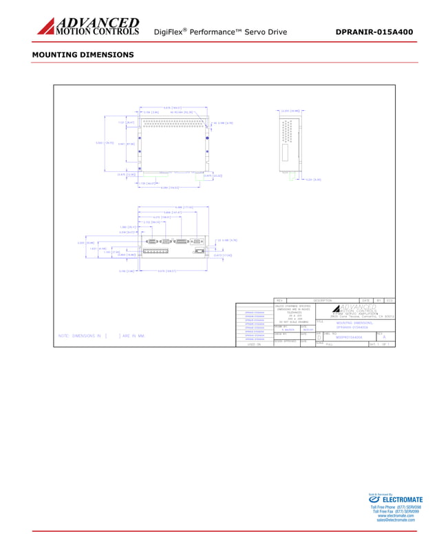 Advanced motion controls dpranir 015a400 | PDF