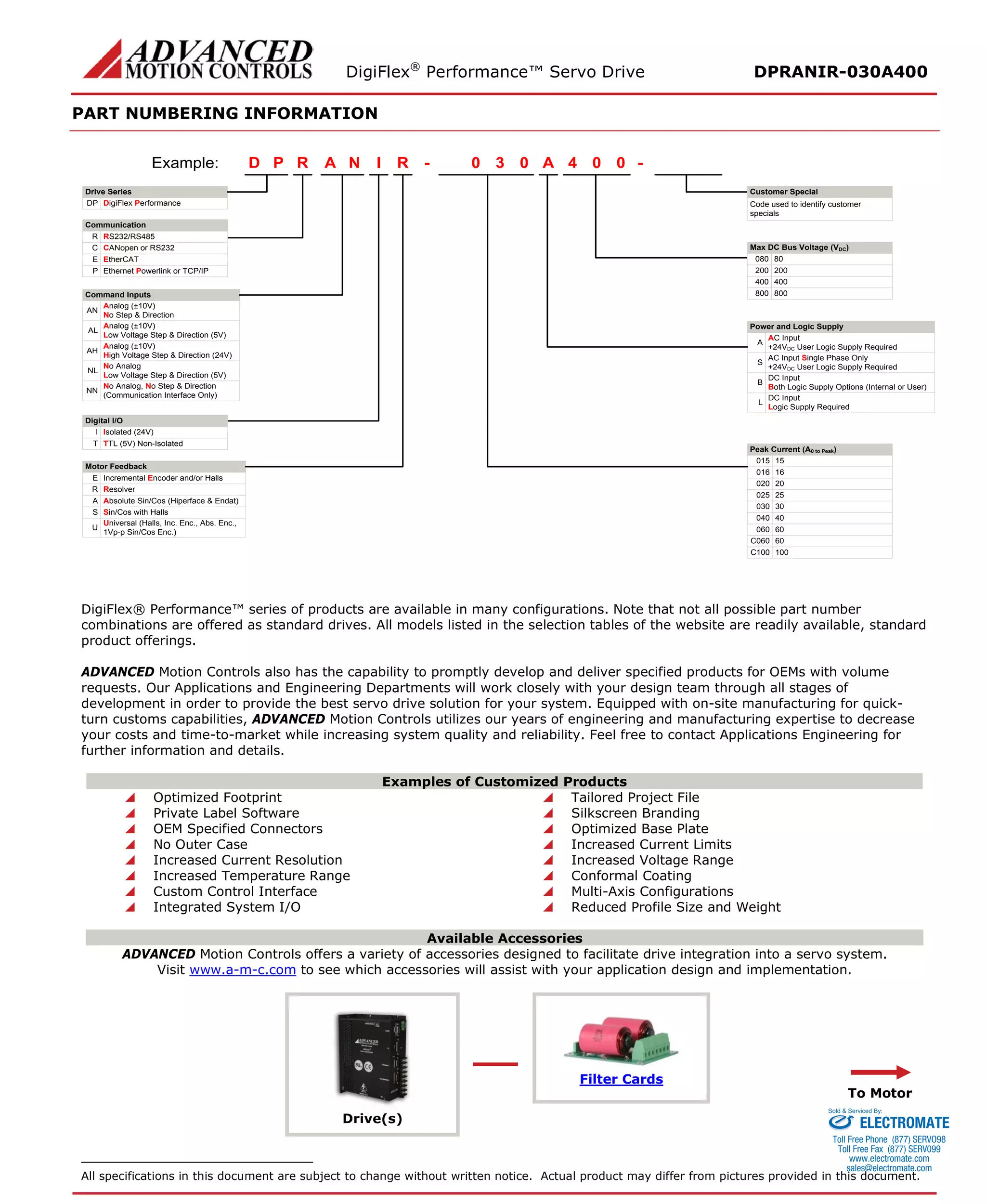 Advanced motion controls dpranir 030a400 | PDF