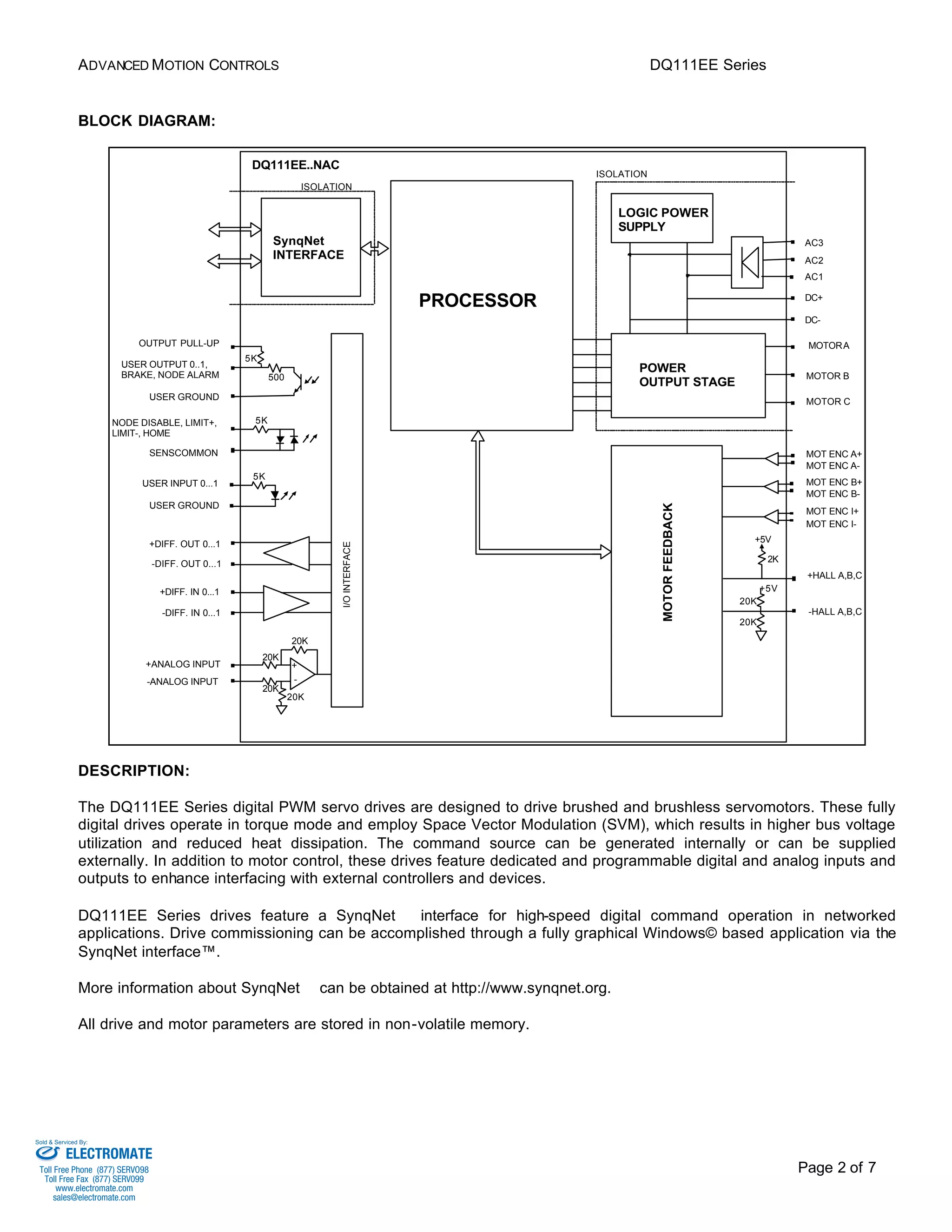 Advanced motion controls dq111ee15a40nac | PDF