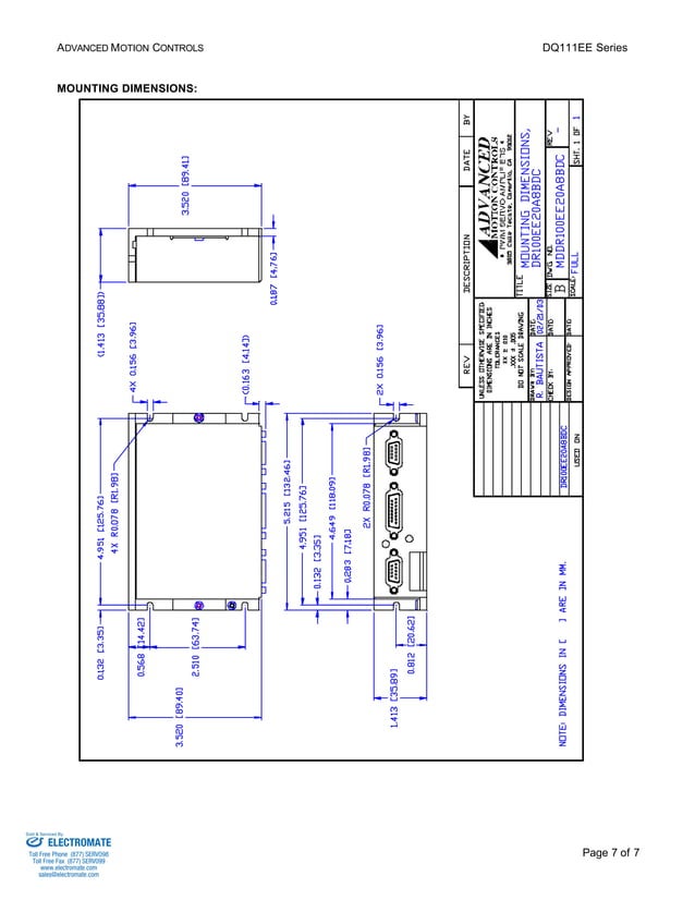 Advanced motion controls dq111ee20a8bdc qd1 | PDF