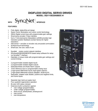 Advanced motion controls dq111se20a8bdc h | PDF