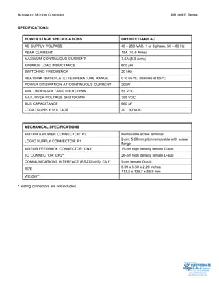 Advanced motion controls dr100ee15a40lac | PDF | Computer Peripherals | Computing
