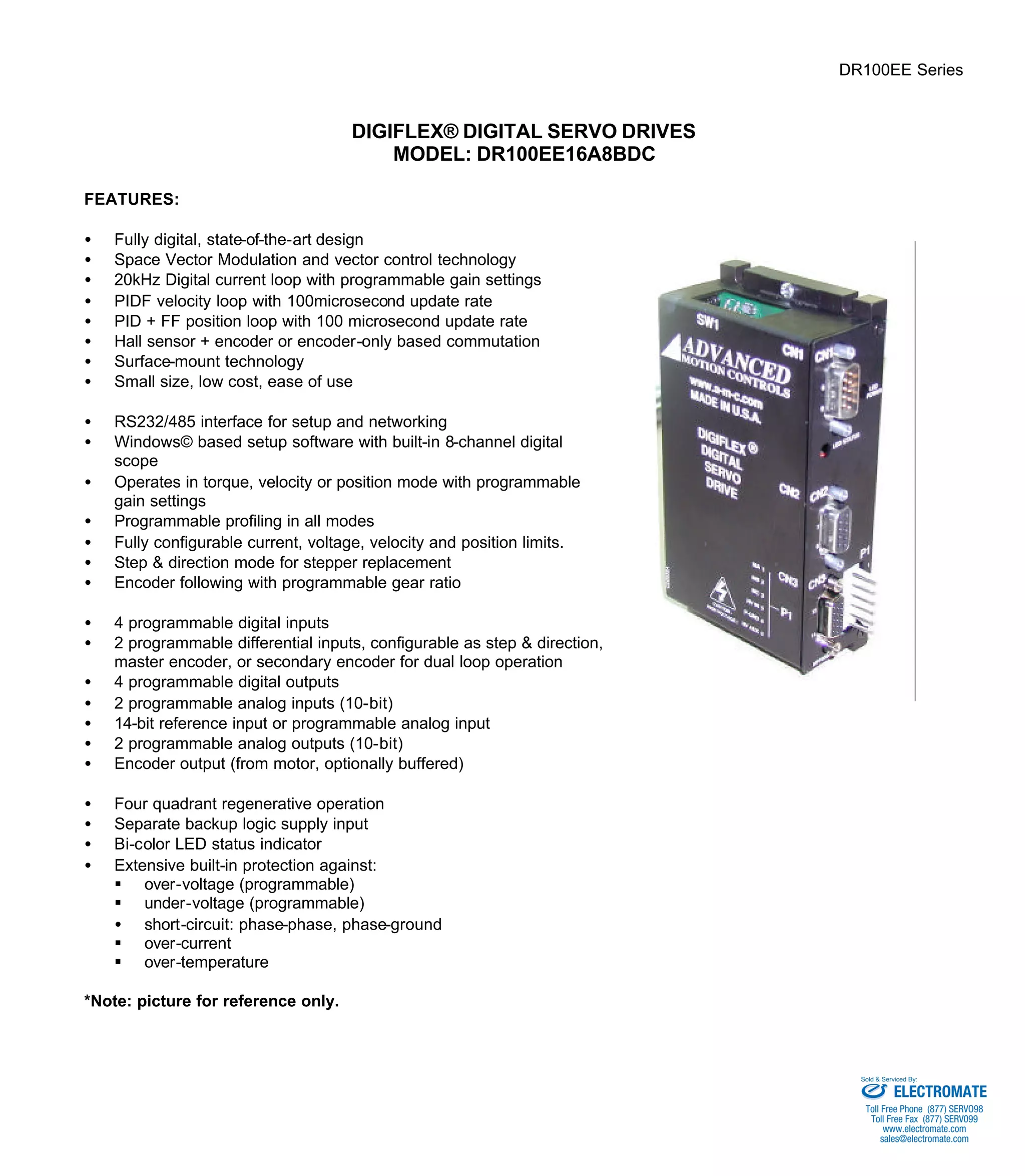 Advanced motion controls dr100ee16a8bdc | PDF
