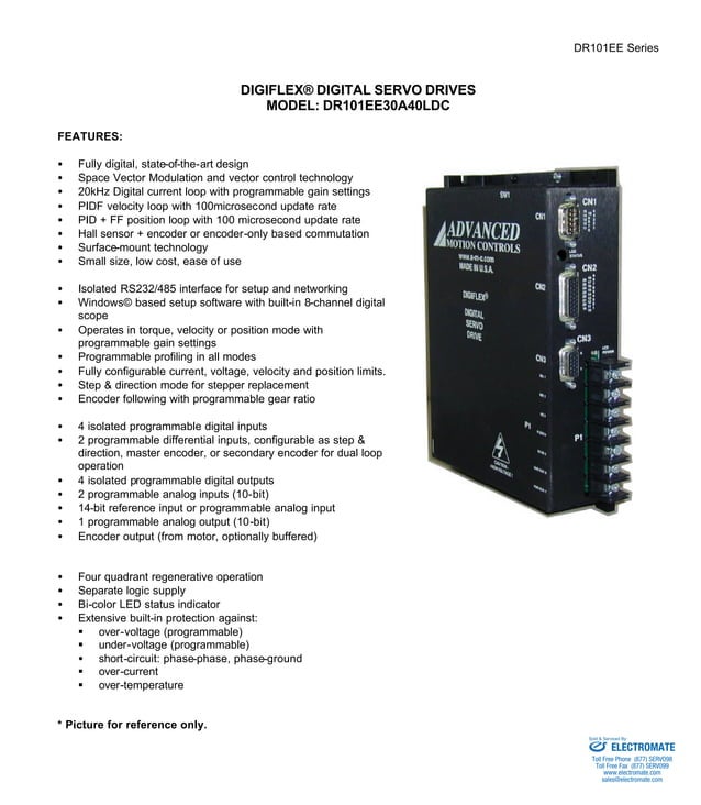 Advanced motion controls dr101ee30a40ldc | PDF
