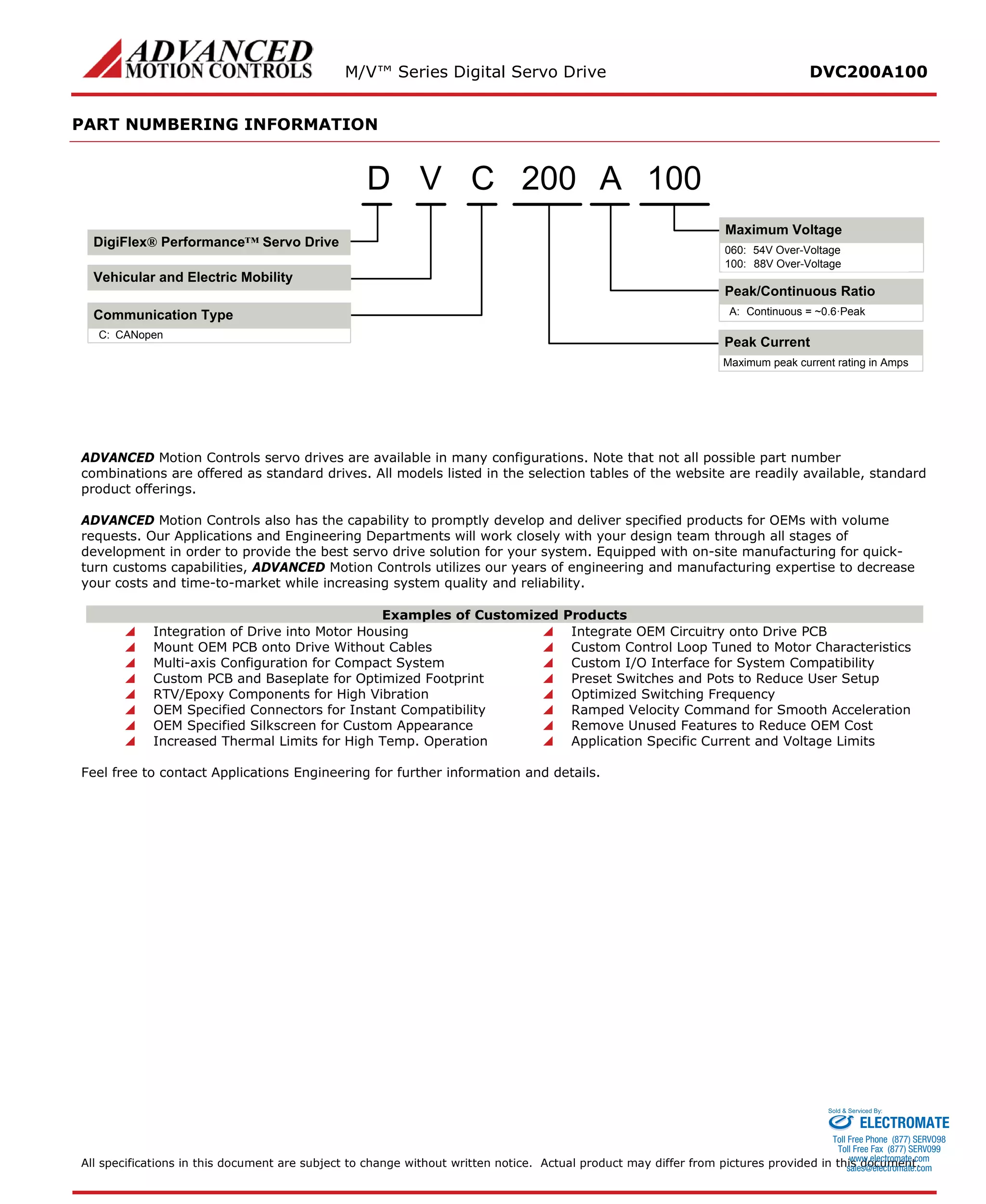 Advanced motion controls dvc200a100 | PDF | Radio Control | Hobbies & Interests