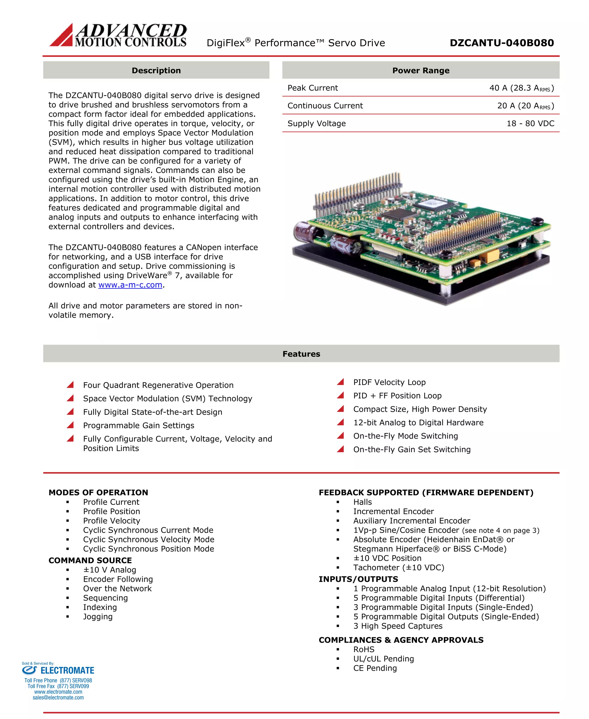 Advanced motion controls dzcantu 040b080 | PDF