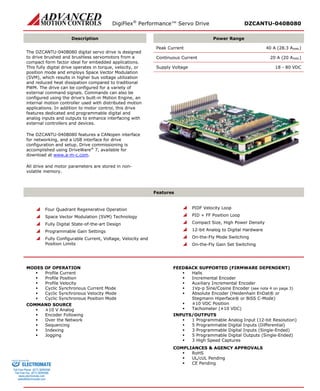Advanced motion controls dzcantu 040b080 | PDF