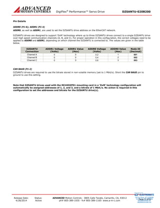 Advanced motion controls dzsantu 020b200 | PDF