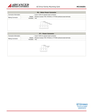Advanced motion controls mc1xaz01 | PDF
