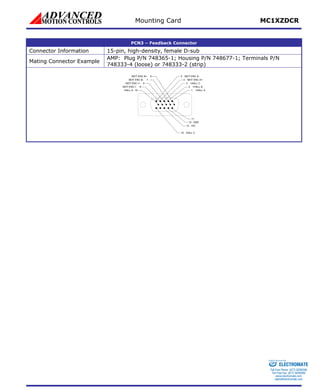 Advanced motion controls mc1xzdcr | PDF | Computer Peripherals | Computing