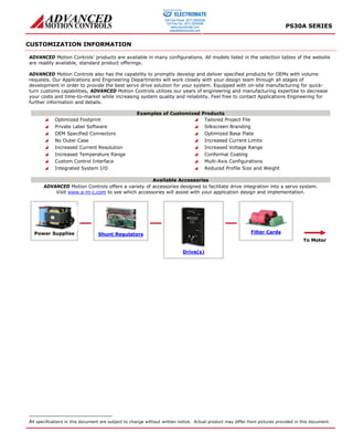 Advanced motion controls ps30a | PDF | Radio Control | Hobbies & Interests