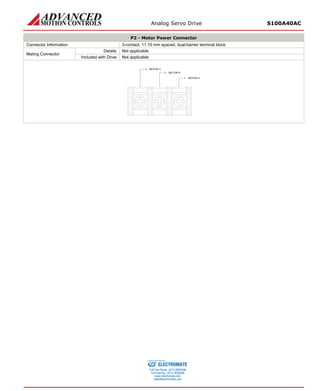 Advanced motion controls s100a40ac | PDF