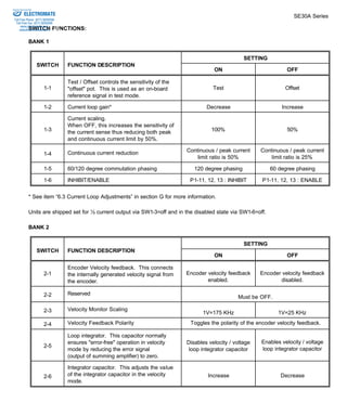 Advanced motion controls se10a40 | PDF