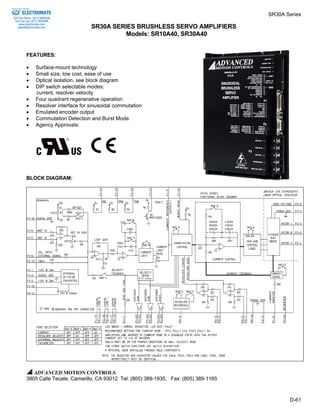 Advanced motion controls sr30a40ac | PDF