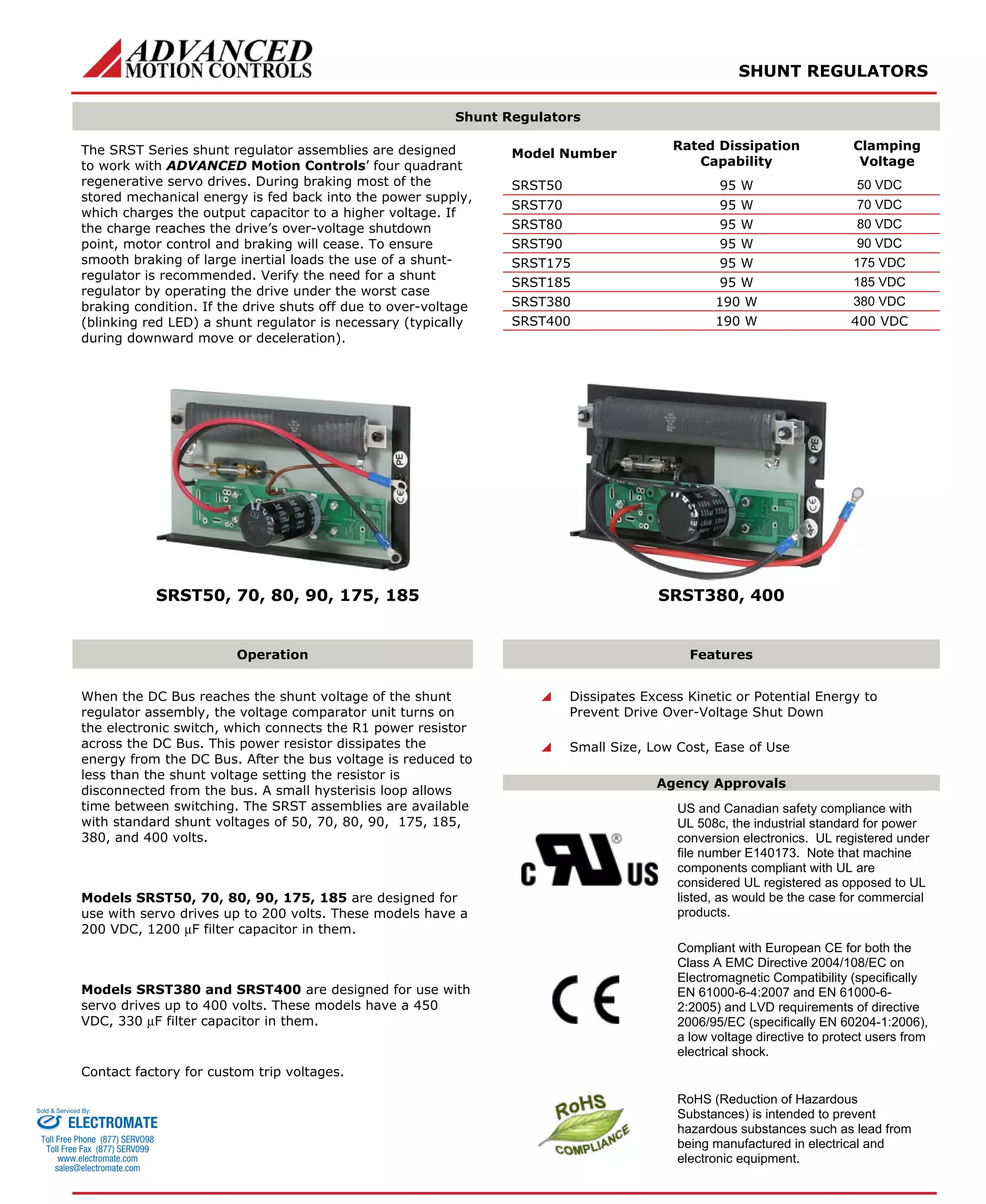 Advanced motion controls srst400 | PDF