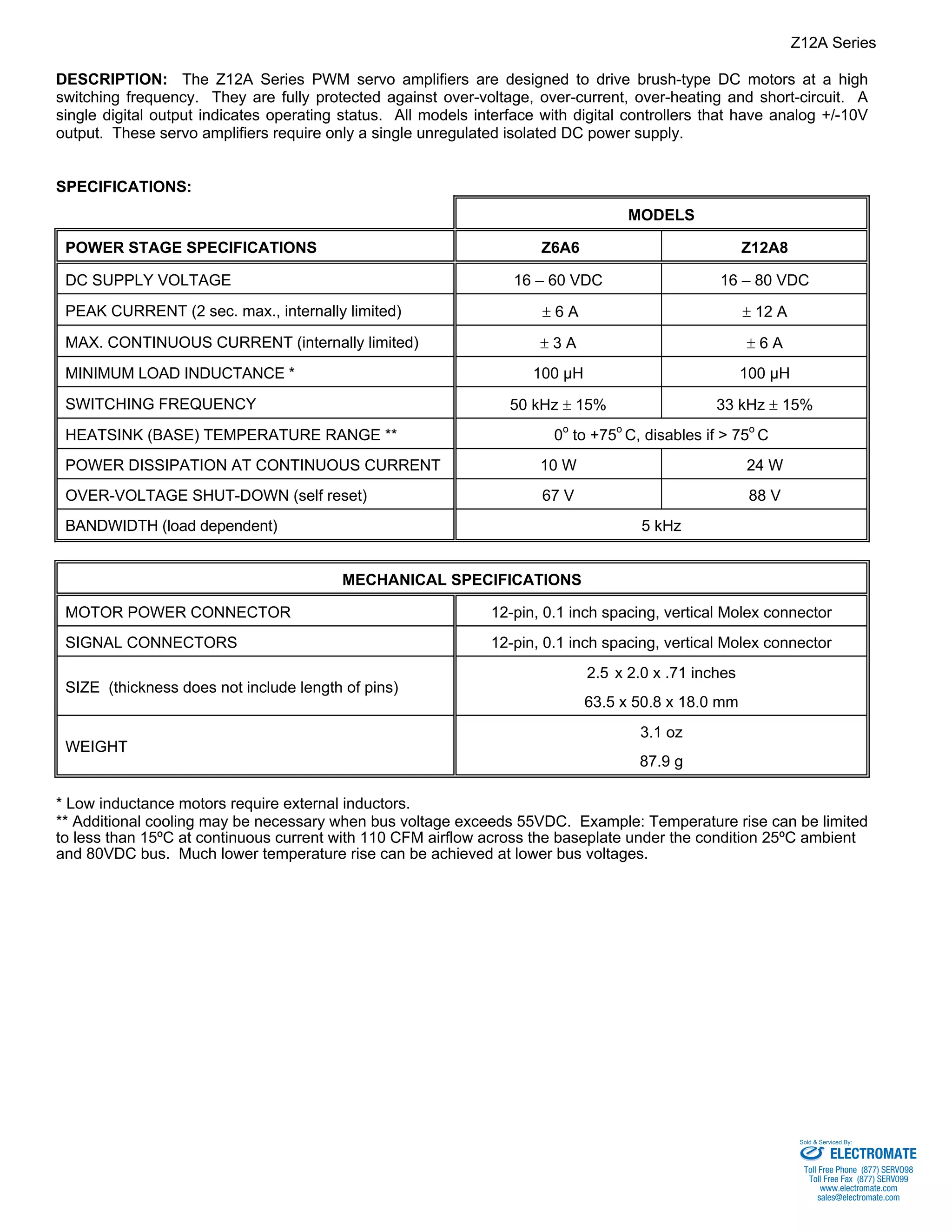 Advanced motion controls z12a8 | PDF