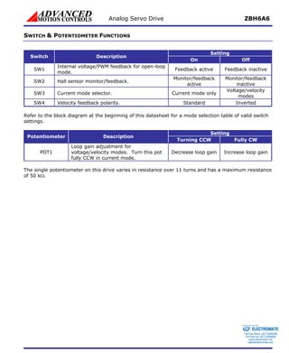 Advanced motion controls zbh6a6 | PDF