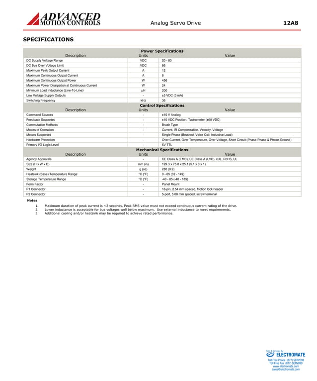 Advanced motions controls 12a8 | PDF | Computer Peripherals | Computing