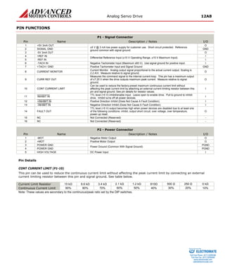 Advanced motions controls 12a8 | PDF